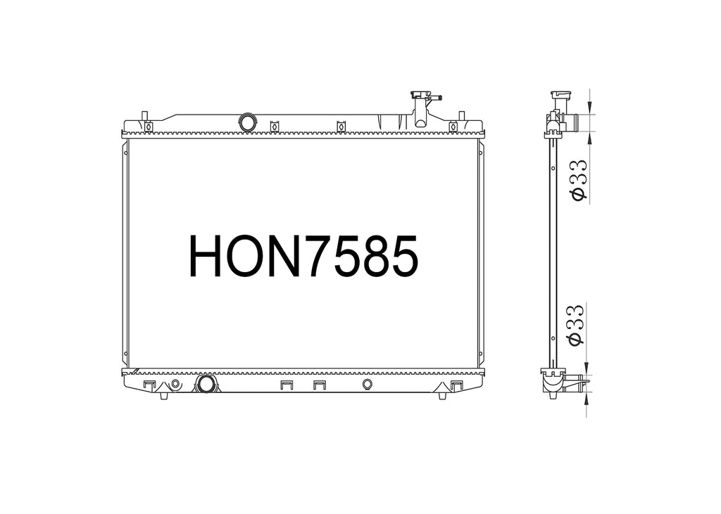 Honda Odyssey RB3 / RB4 2008-2013 Radiator | Fenix Radiators