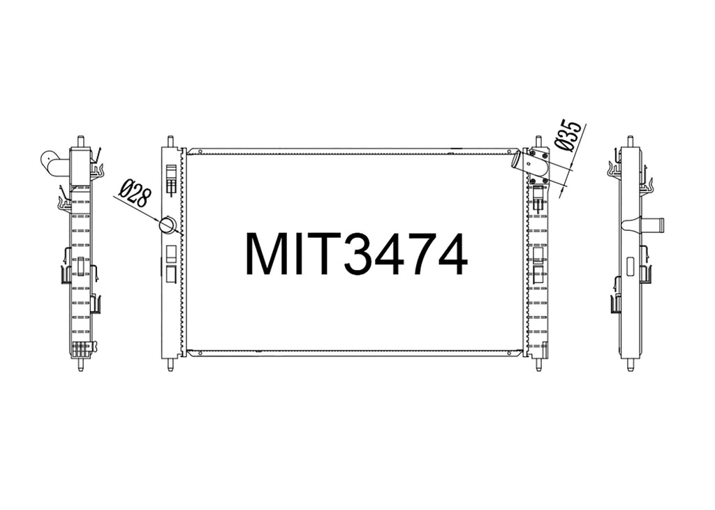 Mitsubishi ASX / RVR GA 1.8L & 2.2L Diesel Radiator | Fenix Radiators