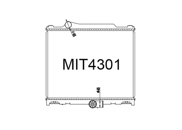 Mitsubishi Fuso Rosa BE64 / BE64D 4.9L Diesel 2007- Radiator