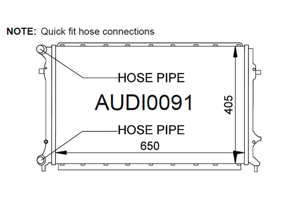 Audi A3 8P & TT MK2 2003-14 Radiator