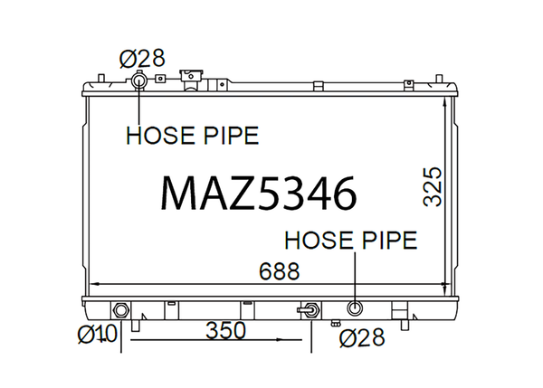 Ford Laser KN / KQ 1.8L & 2.0L Petrol 1998-2002 Radiator