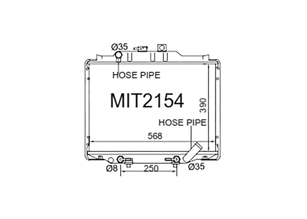 Mitsubishi L300 / Delica 2.0L Petrol & 2.5L Diesel 1986-2003 Radiator