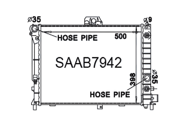 Saab 9000 Petrol 1993-1998 Radiator | Fenix Radiators