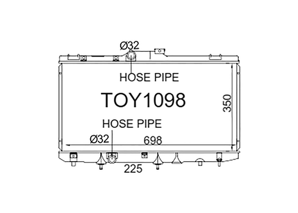 Toyota Corolla Verso / Spacio / Carib / Wagon AE110 Radiator